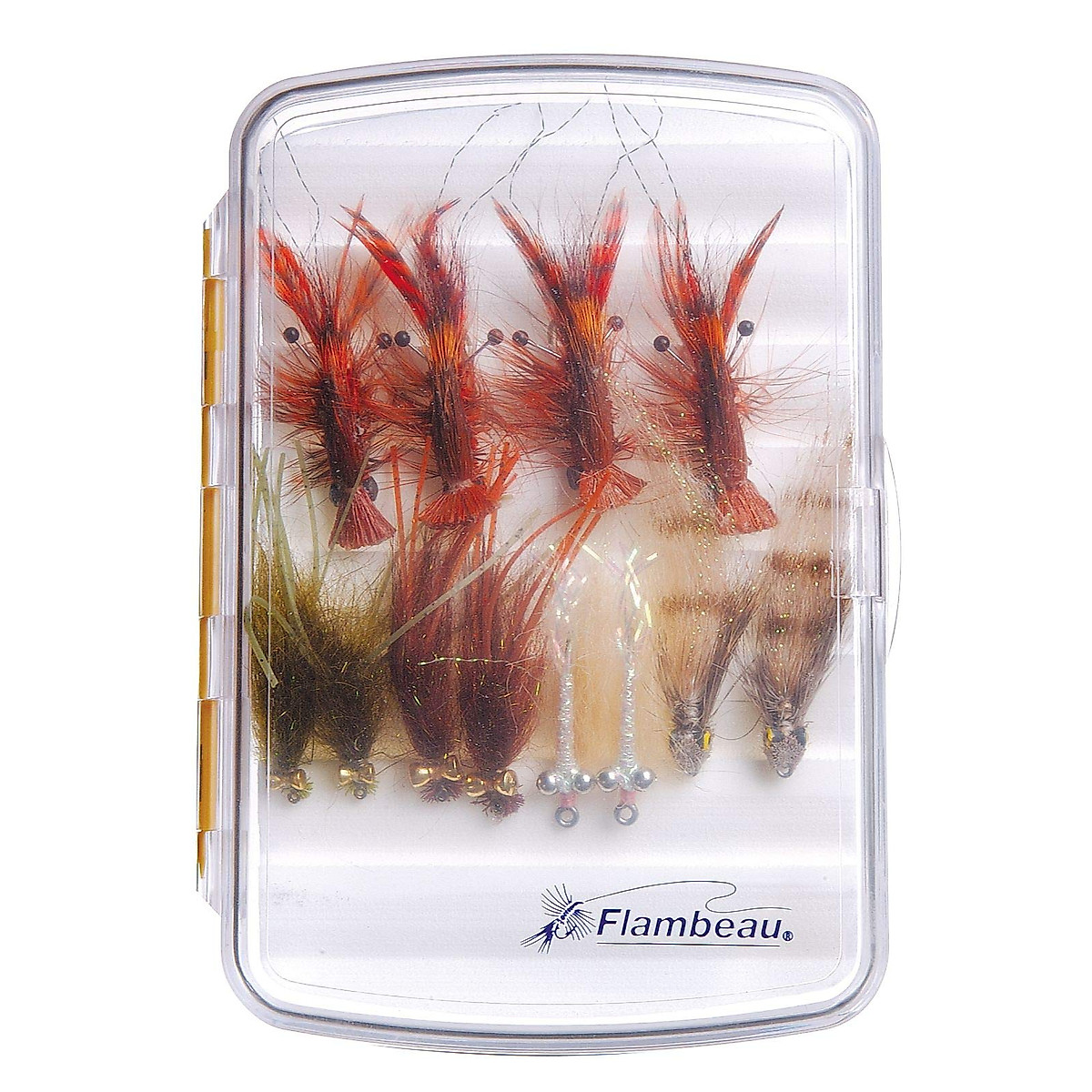 Flambeau Outdoors 3035 Medium Streamside Fly Box, Fly Fishing Organizer with Foam, Clear/White