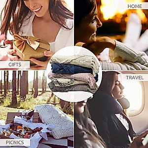 Elrene Home Fashions Farmhouse Living Rustic Vogue Aspen Diamond Tufted Fringe Blanket Throw for Couch/Sofa/Bed/Everyday, Single (50 in x 60 in), Blush