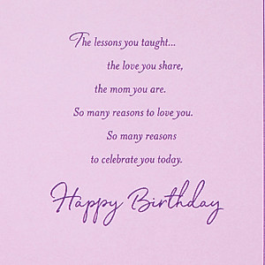 Hallmark Birthday Greeting Card for Mom (Purple Flower)