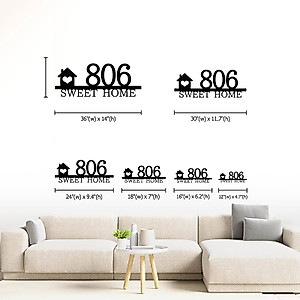 MINYASUN Custom House Number Sign - Personalized Metal Address Sign - House Number for Outdoor - Address Number Plaque - Home Numbers - Housewarming Gift