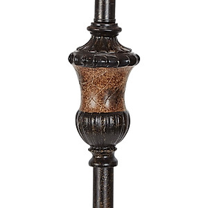 Decor Therapy Traditional Resin Floor Lamp with Bell Shade, Golden Bronze