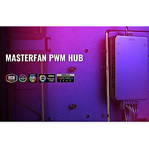 MasterFan hub 1 to 10 4PIN SATA PWM Fan Hub, Chassis Fan Cable hub Adapter, Strong Magnet adsorption is not Easy to Fall Off
