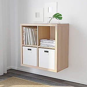 Ikea KALLAX shelving unit white stained oak effect (42x39x147 cm) 4 shelf