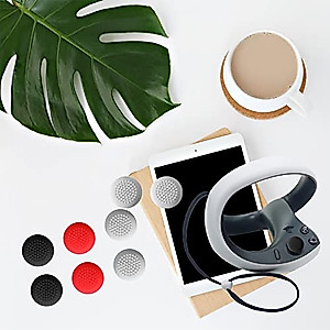 (2 Sets) Miimall Compatible for Playstation VR2 Controller Cover, Soft Anti-Slip Controller Rubber Silicone Protector Case Cover for PSVR2, Joystick Caps for PS VR2 Thumb Grip Caps-Black