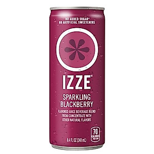 IZZE Sparkling Juice, 4 Flavor, Variety Pack, 8.4 Fl Oz Can (Pack of 24) Blackberry, Clementine, Apple, Grapefruit