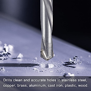 uxcell Cemented Carbide Twist Drill Bits 3.2mm Metal Drill Cutter for Stainless Steel Copper Aluminum Zinc Alloy Iron 2 Pcs