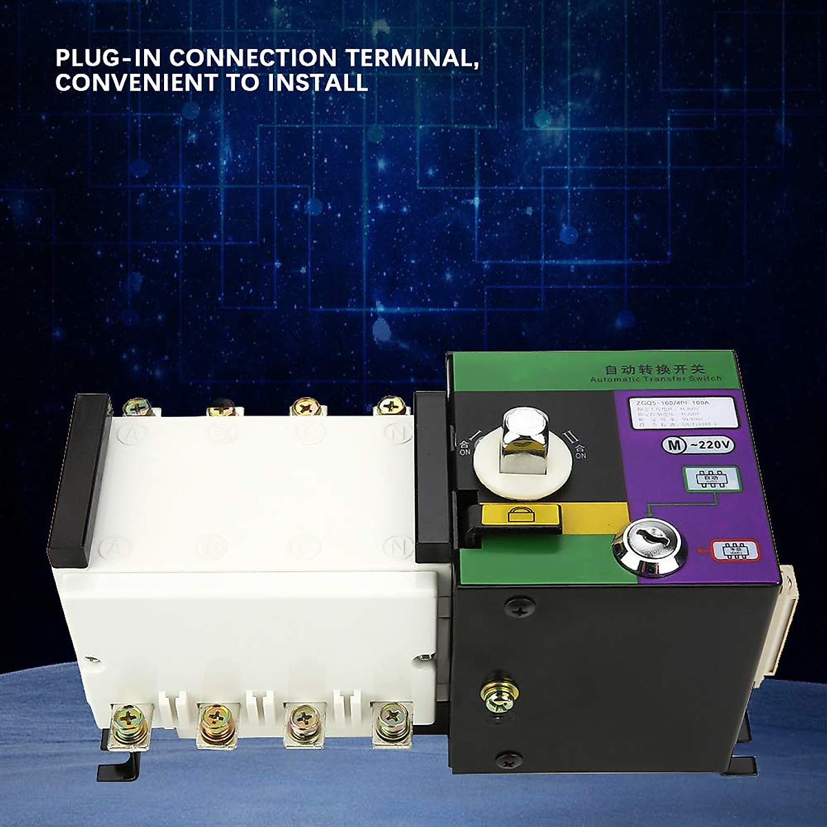 Manual Transfer Switch, 100 amp Isolation Type Dual Power Automatic Transfer Switch ATS 100A/4P