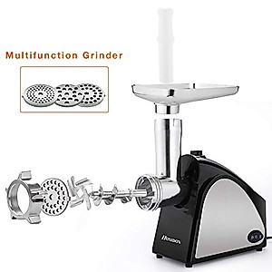 Homdox Electric Meat Grinder 2000W with 3 Grinding Plates, Food Grinder with Sausage & Kubbe Kit, Meat Mincer Food Grade Material ETL Approved for Home Use &Commercial