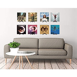 Vinyl Record Shelf Wall Mount 6 Pack,Vinyl Album Wall Mount Stand,Acrylic Album Record Holder Display Wall Shelf Storage,Various installation and display methods record wall Mount (Arc - Black)