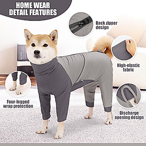Dog Recovery Suit for Dogs After Surgery, Dog Onesie for Surgery Female Male, Breathable Dog Surgery Suit Female Spay Dog Pajamas Body Suits Prevent Shedding Suit Dog Cone Alternative Anti Licking