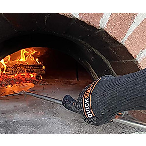 QUICKSURVIVE - Extreme Heat Resistant Glove up to 932F for BBQ, Grilling, Baking Fire Pit and Fire Place Fire Safety Glove ( 2 Gloves Total)