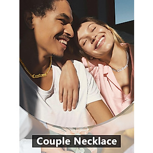 Custom Name Necklace for Men, Gold Nameplated Personalized Initial Name Choker Necklace with Curb Chain Personalized Jewelry Gift for Women