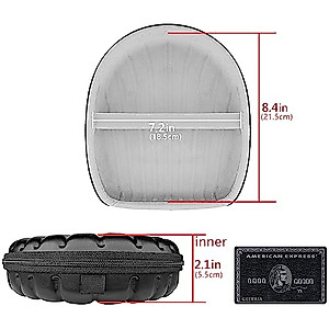 Geekria Shield Case Compatible with Sony WH-CH720N, WH1000XM5, WHCH710N, WHCH520, WH1000XM3 Headphones, Replacement Protective Hard Shell Travel Carrying Bag with Cable Storage (Seashell Black)