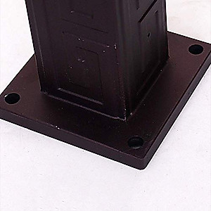 ZZYJYALG Coffee Gold Yellow Glass Lampshade E27 Antique Street Lamp IP55 Waterproof Garden Pole Post Lantern Light Landscape Home Patio Path Lighting Pillar Floor Lamp