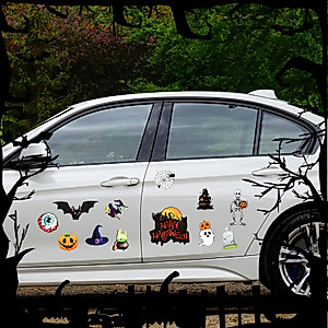 12 Pcs Halloween Magnet Fridge Car Magnets Pumpkin Ghost Refrigerator Decoration Stickers Garage Door Magnets Halloween Holiday Waterproof Magnetic Decals for Locker Home (Fresh Style)