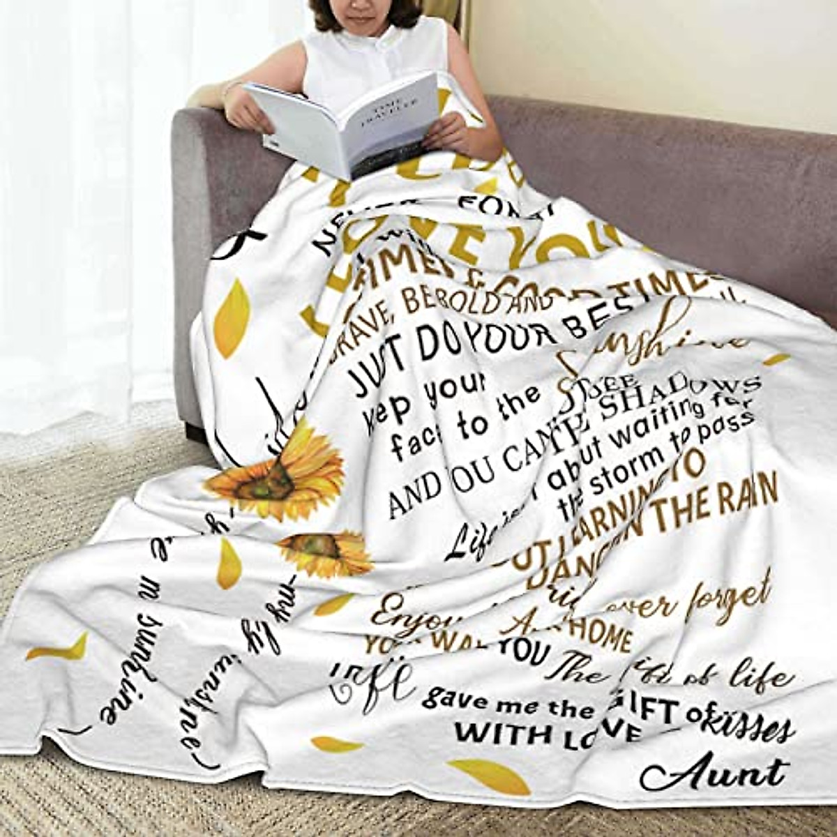 LGULDZ Niece Blanket Gifts to My Niece Throw Blanket for Nieces Form Uncle Auntie Beautiful Niece Blanket Birthday Gifts 50 x 60 in