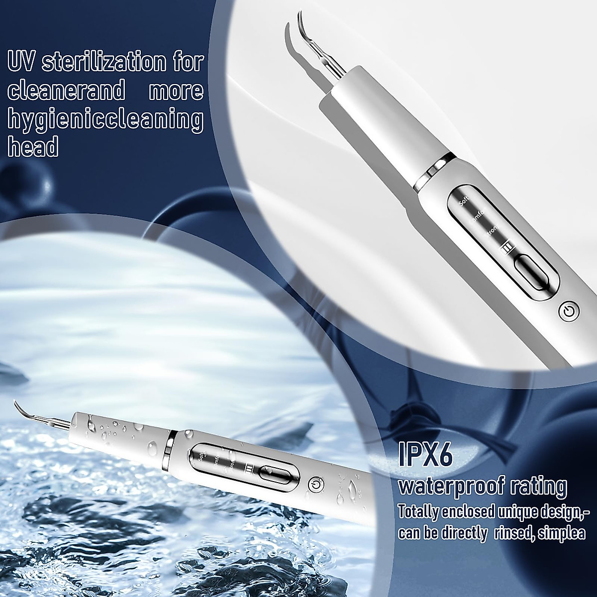 Plaque and Tartar Remover for Dogs and Cats, Pet Dental Scaler with LED Light, Electric Dog Teeth Cleaning Tools 3 Cleaning Mode, Easy to Use and Safe,Black