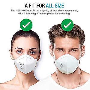 FANGTIAN N95 Mask NIOSH Approved Particulate Respirators Protective Face Mask - Pack of 30 (Model FT-N040 / Approval Number TC-84A-7861),White