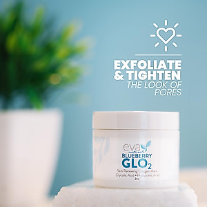 Eva Naturals GLO2 Oxygen Clay Masks For Face Skin Care - Exfoliating Pore Minimizer Face Masks Skin Care - Anti-aging Facial Skin Care Products - Hydrate & Restore All Skin Types - 2 Oz