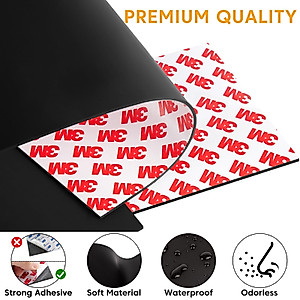 Non Slip Furniture Pads for Hardwood Floors, Cuttable Self Adhesive Silicone Anti Skid Pads Grippers for Furniture Electronics Home Appliances, 4 x 40 Inches (Black)