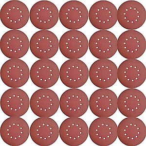 SACKORANGE 50 Pack 9-Inch 10 Hole 120 Grit Hook-and-Loop Drywall Sandpaper - Aluminum Oxide Sanding Disc for ‎9" Drywall Sander Wood Furniture Finishing …