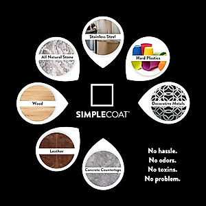 SimpleCoat Natural Stone and Stainless Steel Sealer | Countertop Sealer | 8oz