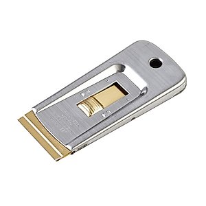 WEUPE Razor Blade Scraper Tools (Set of 1), Window Scraper, Glass Cooktop Scraper & Paint Scraper, Car Decal, Sticker and Glue Remover Razor Holder with 5 Replaceable Single Edge Blades