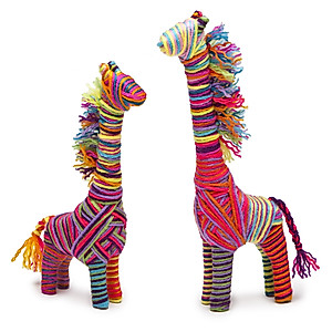 Craft-tastic – Yarn Giraffes Kit – Craft Kit Makes 2 Yarn-Wrapped Giraffes