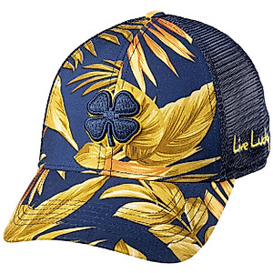 Black Clover Island Luck Hat - Tropical Adjust 14 - Navy Tropical - Adjustable