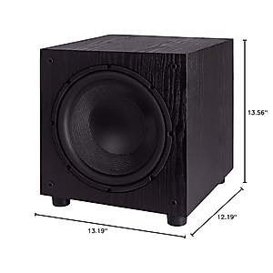 Elac SUB1010 120 Watt 10" Powered Subwoofer, Black, SUB1010-BK