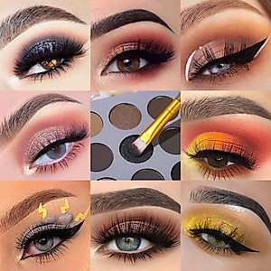 UCANBE 54 Color Eyeshadow Makeup Palette + 15 PCS Eye Brushes Set, Professional Matte Shimmer Eye Shadow Kit Highly Pigmented Long Lasting Waterproof Make up Pallet