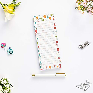 Peach Tree Shade Magnetic Notepads, 6-Pack 60 Sheets Per Pad 3.5” x 9”, for Fridge, Kitchen, Shopping, Grocery, To-Do List, Memo, Reminder, Note, Book, Stationery, (Funnotes)