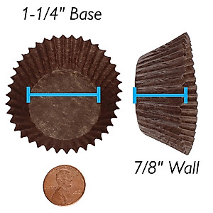 Cybrtrayd 1000 Count No.6 Glassine Paper Candy Cups, Brown