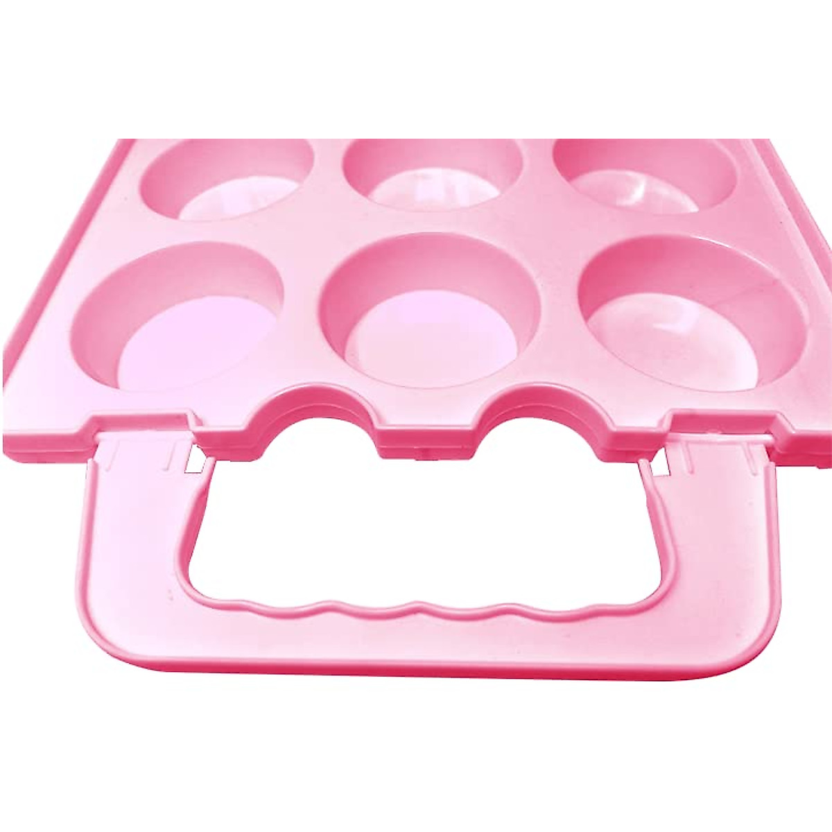 DuraCasa Cupcake Carrier, Cupcake Holder - Premium Upgraded Model - Store up to 36 Cupcakes or 3 Large Cakes - Stacking Cupcake Storage Container - Cookie, Muffin or Cake Carrier (Pink, Three Tier)