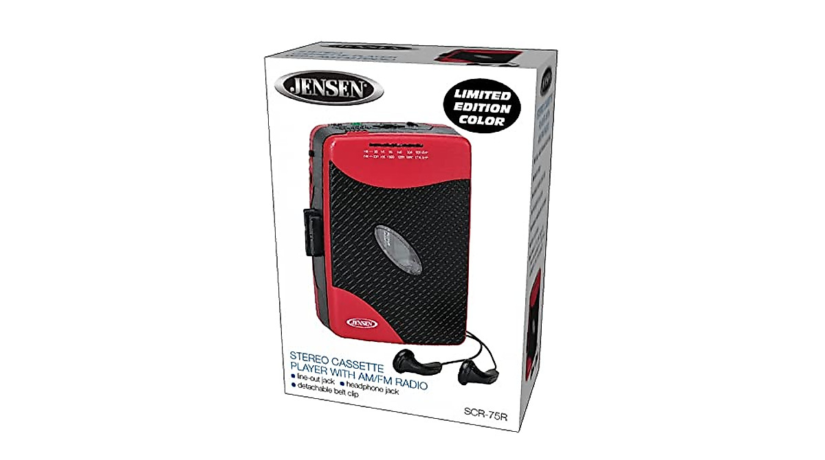 Jensen Portable Stereo Cassette Player with Radio & Earbuds