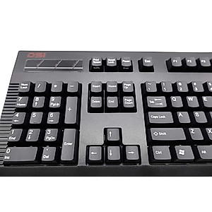 DSI Left Handed Mechanical Keyboard with Genuine Cherry MX Red Switches KB-DS-8861XPU-B-V3-USA