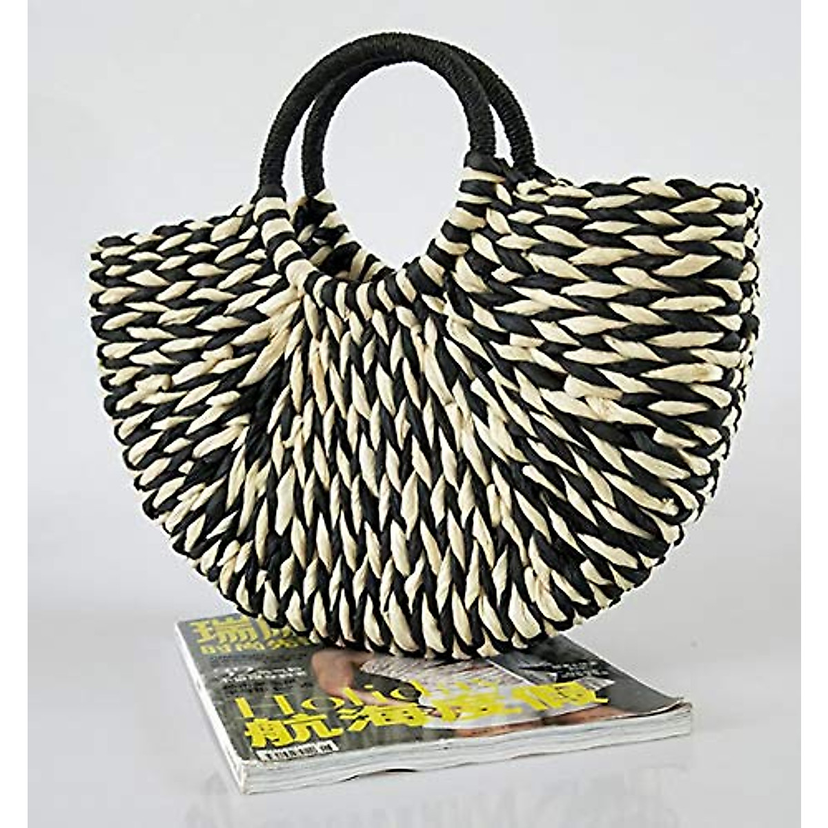 QZUnique Women's Summer Straw Tote Bag Without Lining Handbag Handwoven Shoulder Bag Hobo Purse