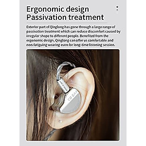 KBEAR Qinglong in Ear Wired Headphone,PU+PEEK Double-Layer Composite Diaphragm in Ear Monitor Stage IEM,Noise Cancellation HiFi Headset with Detachable Cable for Singer Musicial