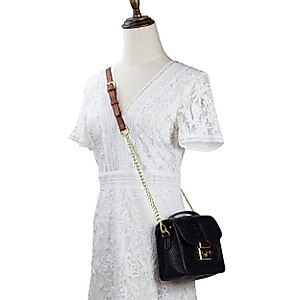 Allzedream Leather Chain Strap Replacement Purse Crossbody Bag Handbag Adjustable (Brown)