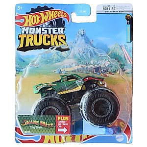 Hot Wheels Monster Trucks Snake Bite, Connect and Crash Car, Snake Bite