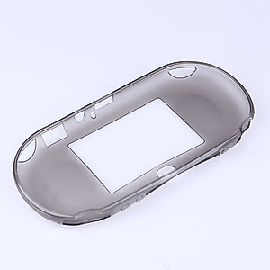 TPU Protective Silicone Case Skin Cover Shell for Playstation PS Vita 2000 PSV 2000 (Clear Black)