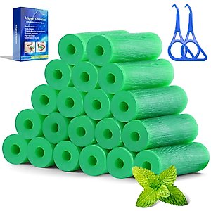 Aligner Chewies for Invisalign Aligners - Mint Scented (20Pcs Chewies) and 2 Aligner Removal Tools