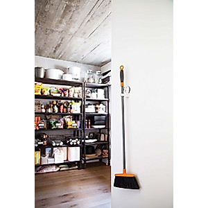 FECA FE-T3004 Drilling Push and Lock Vacumn Suction Cup Utility Tool Mop & Broom Holder, White