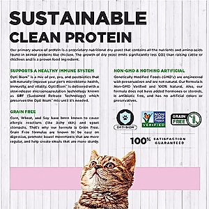 Nature's HUG Nutrients for Growth Kitten Dry Cat Food for Sensitive Stomachs, 4 lbs., Grain Free and Non-GMO, Hypoallergenic, Sustainable Clean Protein with Probiotics, Ages 2-12 Months
