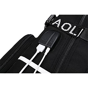 GENGX WesQi Teens Boys Yu-Gi-Oh Anime Backpack with USB Charging Port,Durable Travel Daypack Casual Bookbag for School