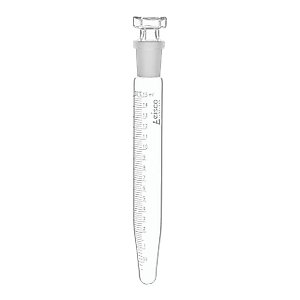 EISCO Centrifuge Tube with Glass Stopper, 15mL - Conical, 15x140mm - 0.2mL Graduations - Borosilicate Glass