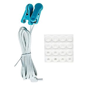 Ear Clip Electrode Wire for Biothm Stim Device, Green, with 2.35mm Shield Connector