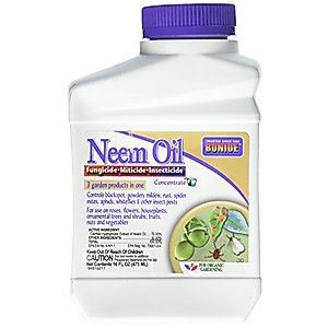 Bonide 037321000242 Neem Oil Fungicide Miticide Insecticide Concentrate 16 fl. oz, 1 Pt, Multi