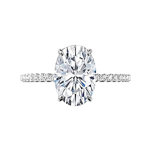 4.80 CT Oval Colorless Moissanite Engagement Ring 925 Sterling Silver, 10K 14K 18K Solid Gold Wedding Band Eternity Solitaire Ring Vintage Antique, Anniversary, Promise Gift Her (moissanite)