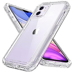 Megalucky for iPhone 11 Case, Clear TPU, Shockproof Protective Phone Case for iPhone 11 6.1inch (Clear)